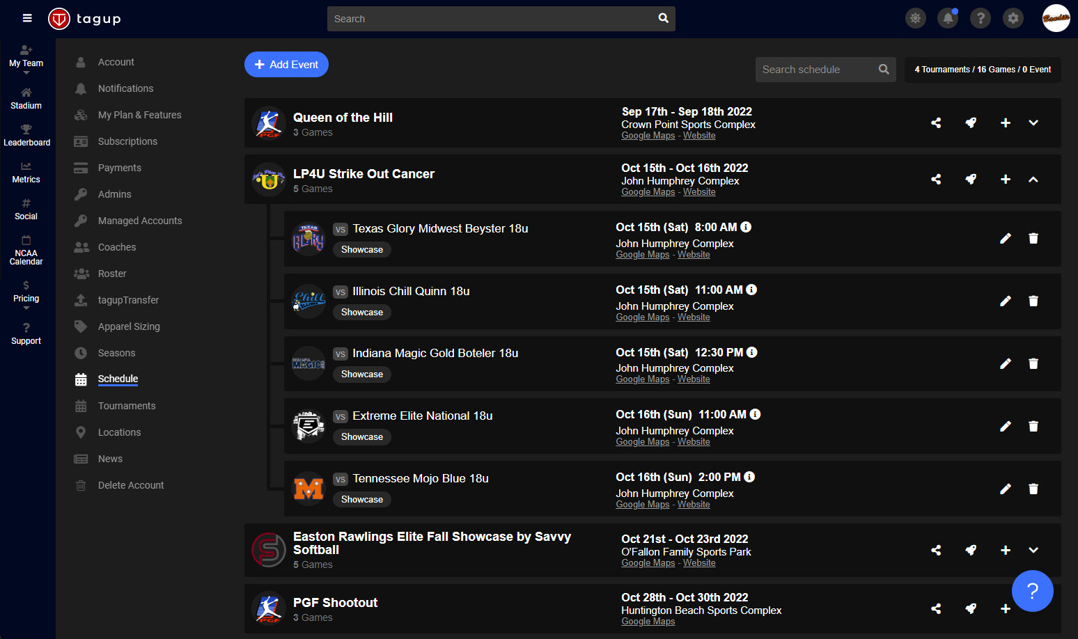 Teams | Top Gun Events